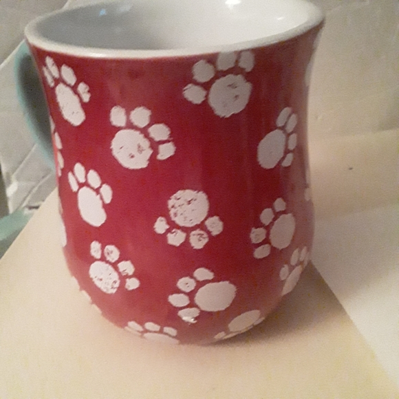 Food Network | Dining | Food Network Red Mug With White Paw Prints ...